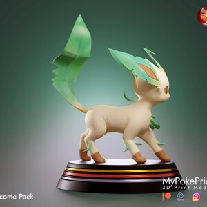 Leafeon High Quality 12K 3D Printed Figurine Unpainted Display Figurine ...