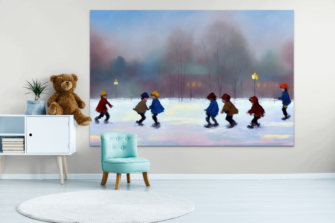 Come Play: Kids Playing Scene - Rustic Farmhouse Modern Printable Art ...