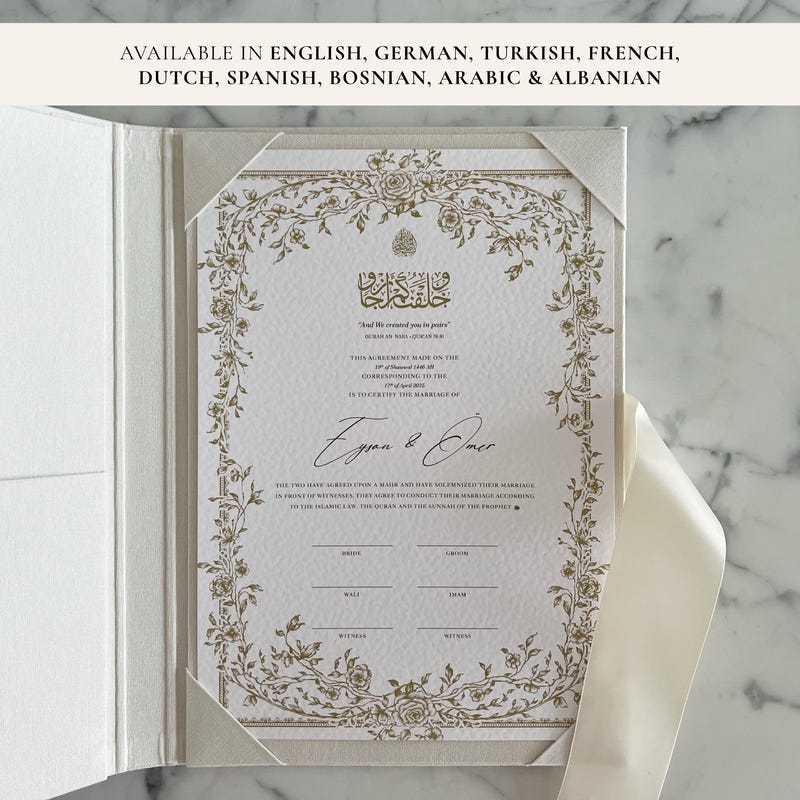 Nikah Booklet - Etsy