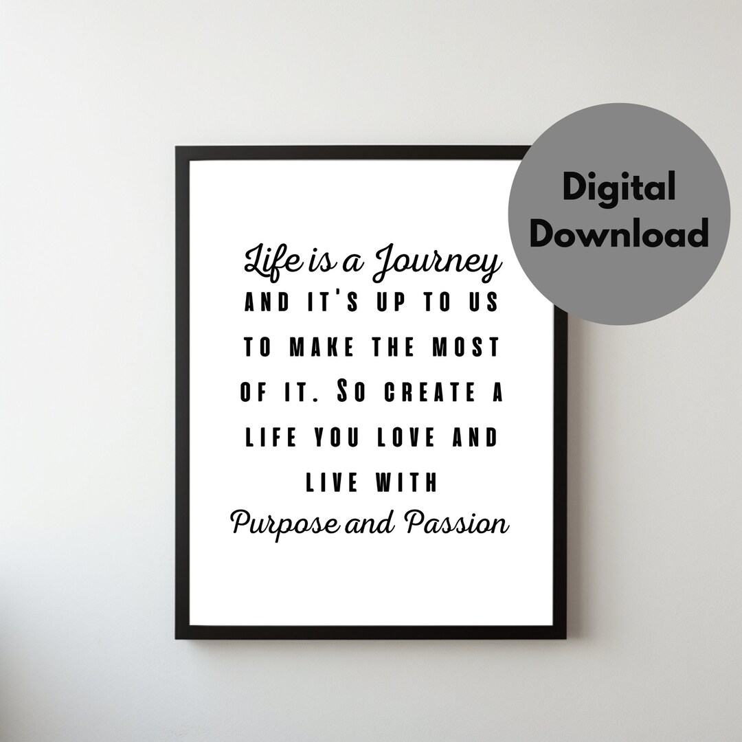 Life is a Journey Wall Art Digital Download Printable Wallart ...