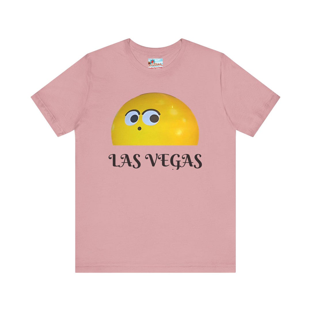 Orbie the Sphere Las Vegas Emoji Unisex Tee, Wide Eyed Graphic Sphere ...