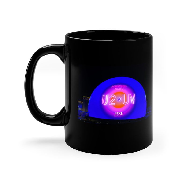 Las Vegas Sphere U2 11oz Black Mug - Etsy