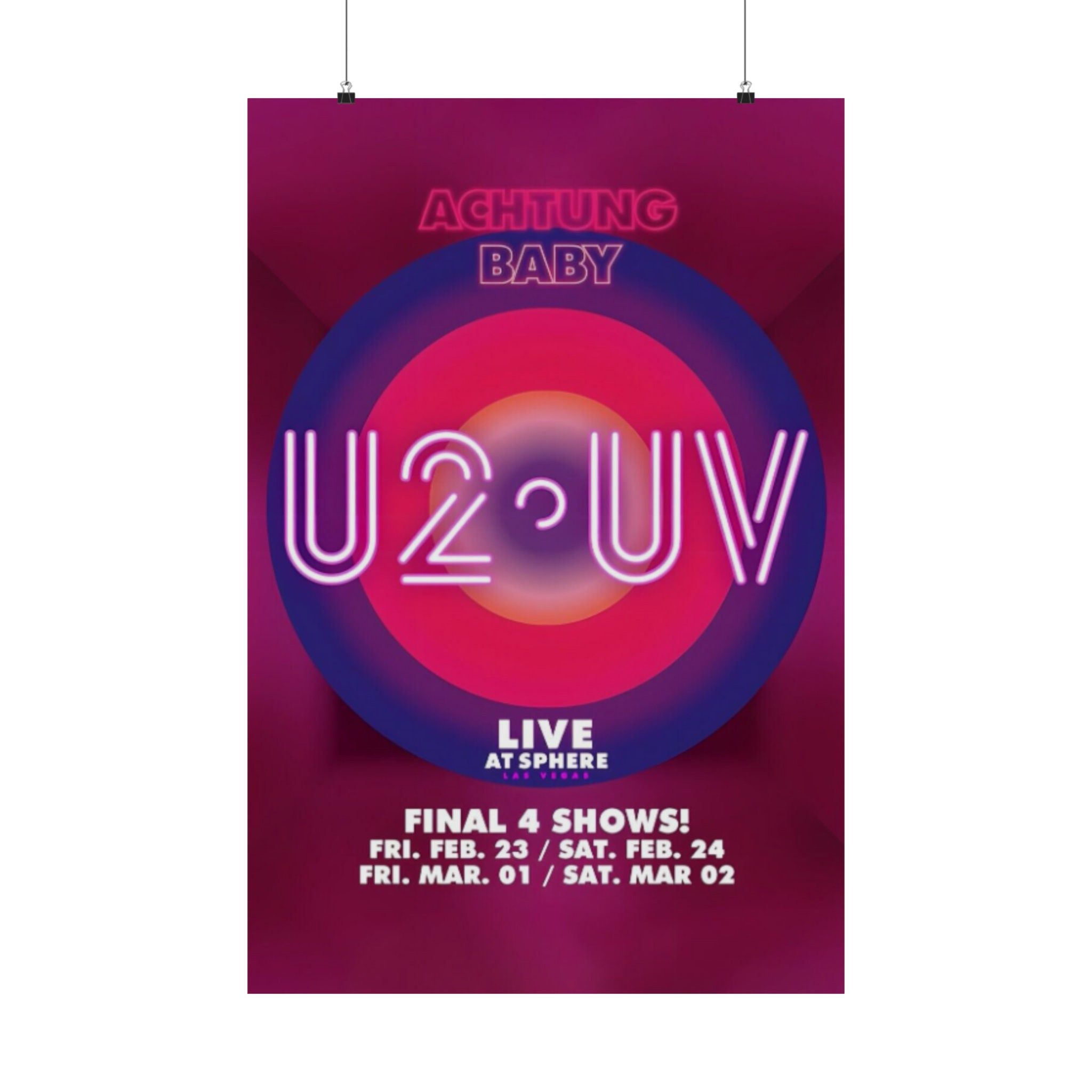 U2 Last Shows Matte Vertical Posters, Sphere Concert Poster sold by Animated Luz | SKU 4498268 ...