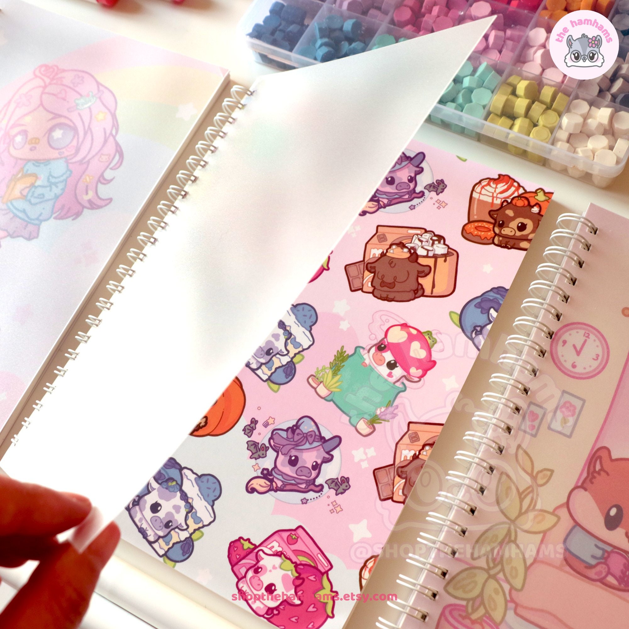 Reusable Sticker Book Cute Cows Sticker Album Reusable - Etsy