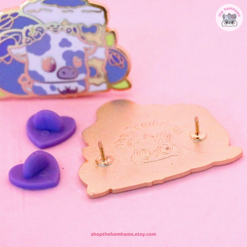 Blueberry Cake Cow Kawaii Cute Enamel Pin, Kawaiicore Clothes ...