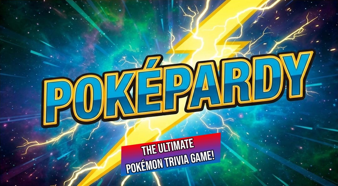 POKÉPARDY | Trivia Powerpoint Game | Customizable | Family Fun Party ...