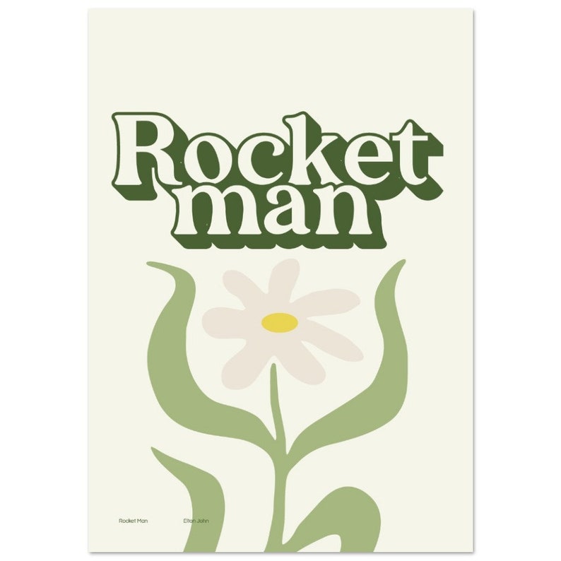 Elton John Rocket Man Rocket Man Lyrics Print Art Print A4 A3 A2 A1 A0 ...