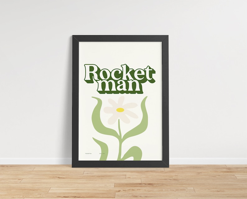 Elton John Rocket Man Rocket Man Lyrics Print Art Print A4 A3 A2 A1 A0 ...