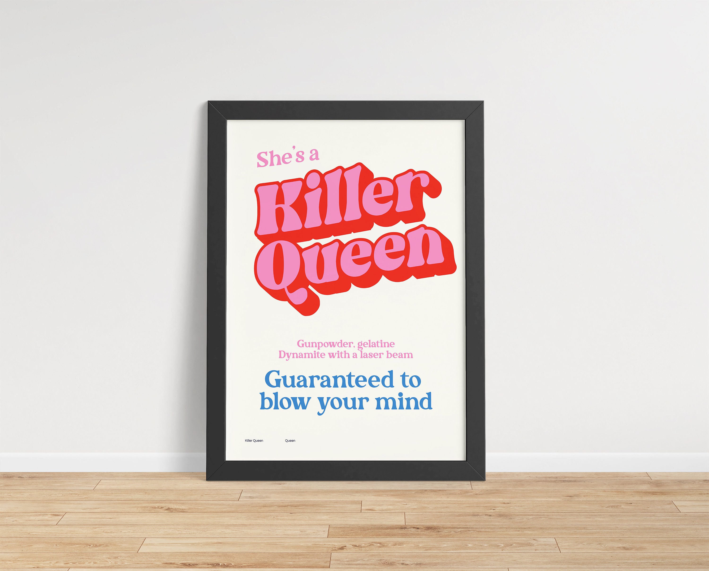 Queen Killer Queen Killer Queen Lyrics Print Music Print A4 A3 A2 A1 A0