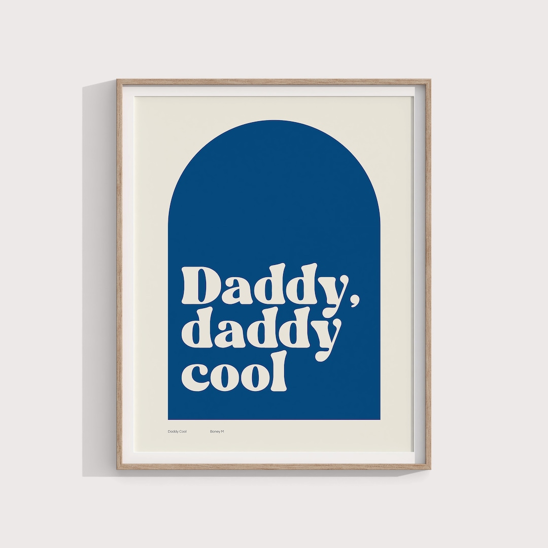Daddy Cool Lyric Print – Boney M Inspired Wall Art – Minimalist Music ...