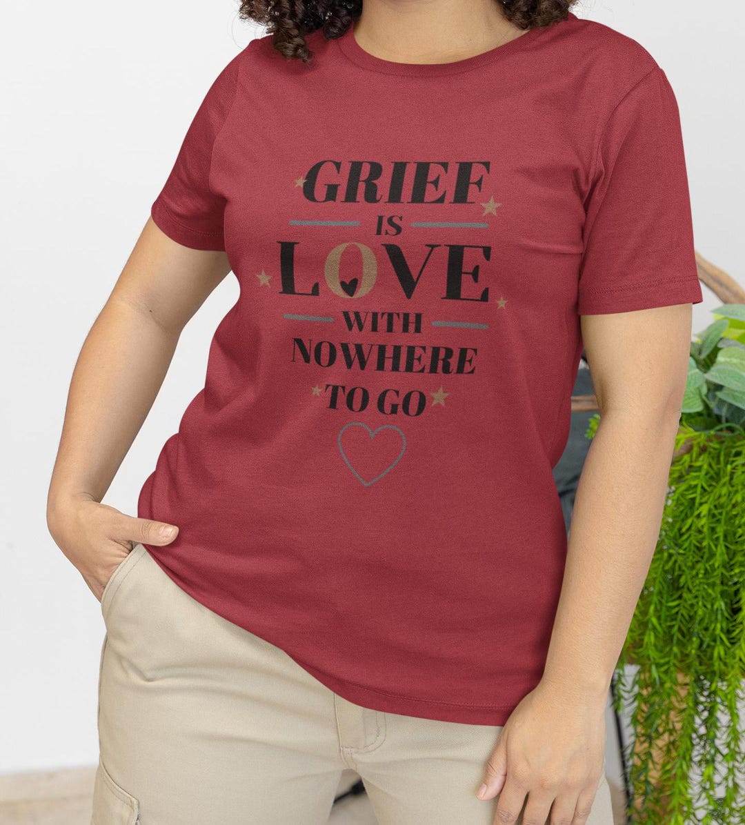 Grief is Love With Nowhere to Go T-shirt - Memorial Shirt, Comforting ...