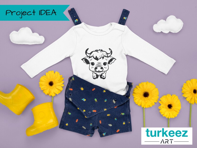 Cute Baby Buffalo, Baby Buffalo SVG, Cute Buffalo Png, Cute Buffalo SVG ...
