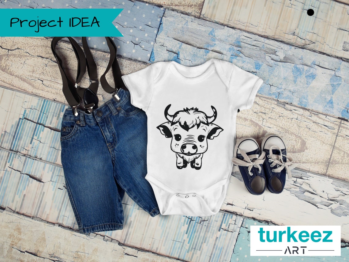 Cute Baby Buffalo, Baby Buffalo SVG, Cute Buffalo Png, Cute Buffalo SVG ...