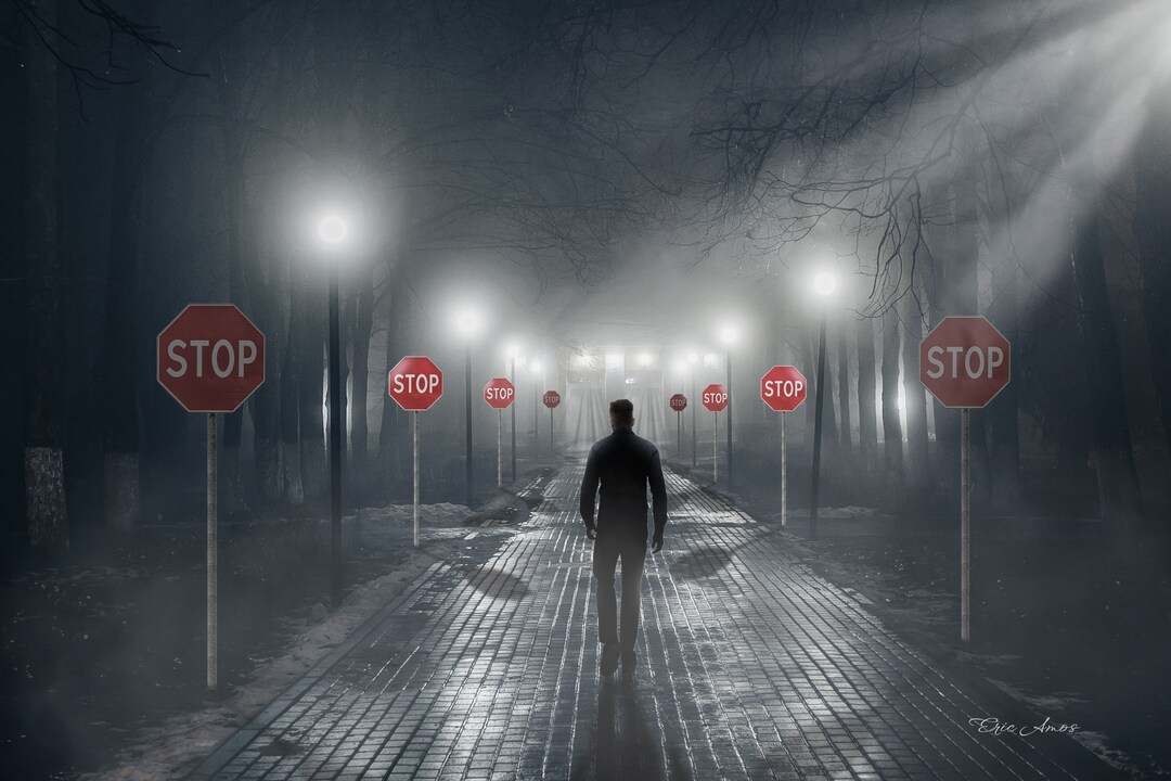 Stop Sign Street Art Photography - Etsy