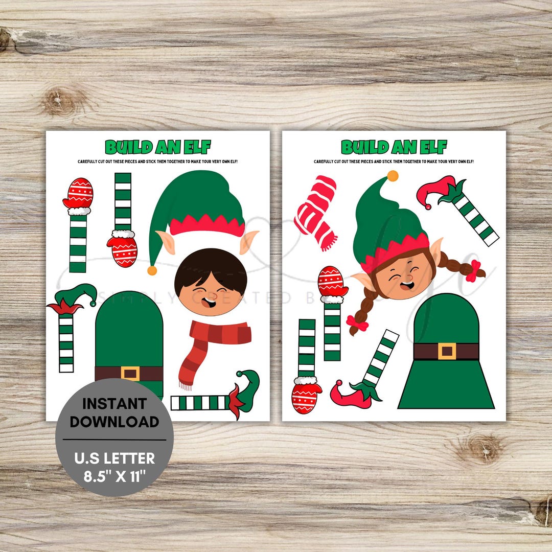 Build an Elf Craft, Christmas Kids Activities, Christmas Activity ...