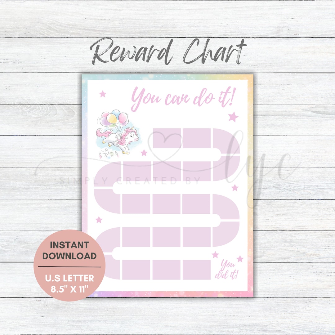 Printable Kids Reward Chart, Printable Chart for Kids Behavior, Kids ...