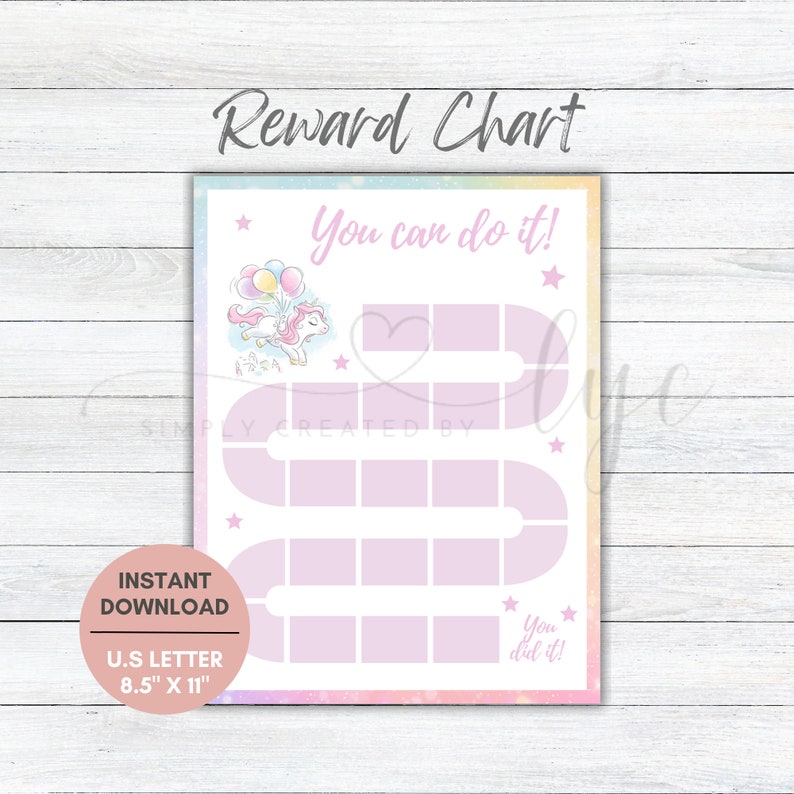 Printable Kids Reward Chart, Printable Chart for Kids Behavior, Kids ...
