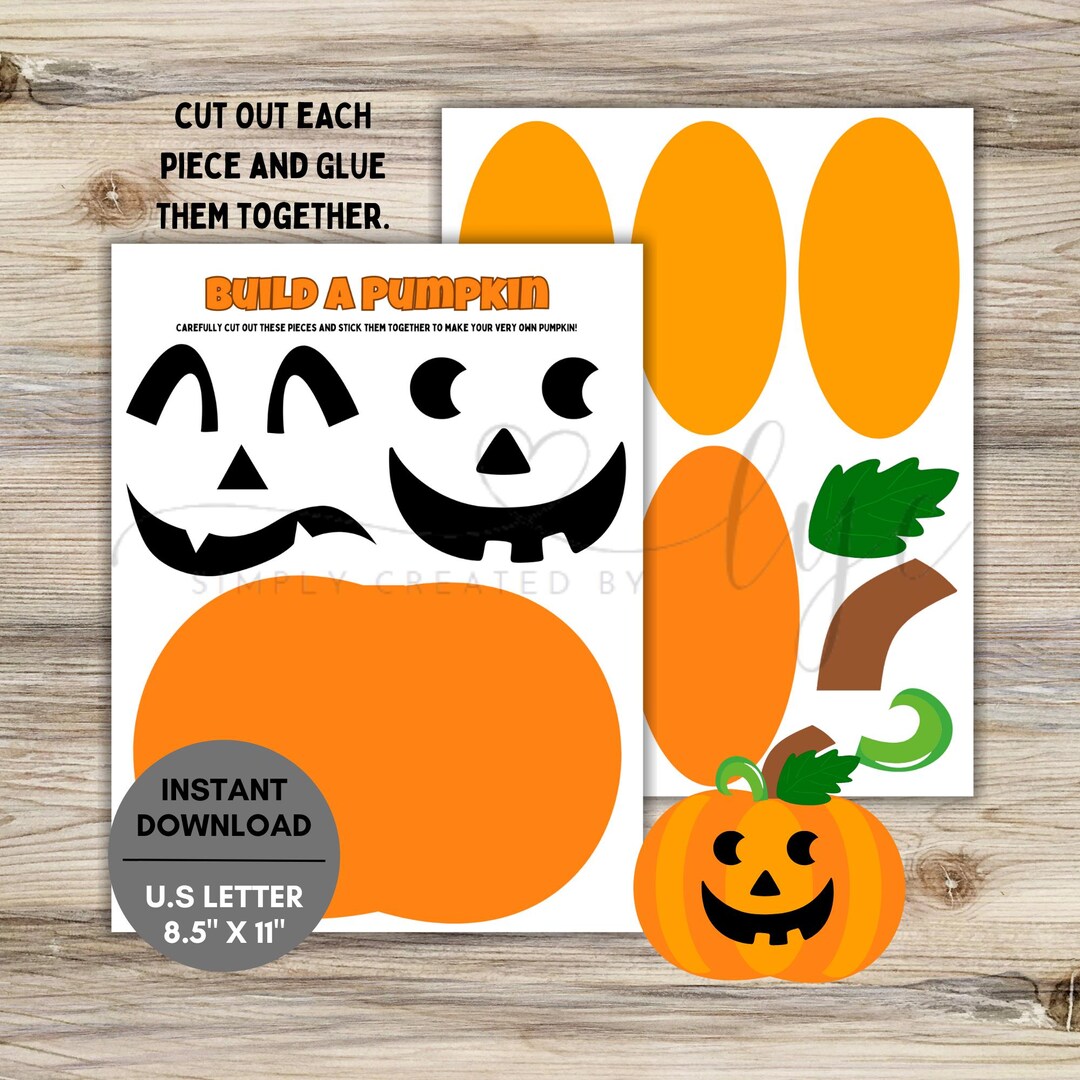 Build a Pumpkin Craft, Fall Kids Craft Activities, Fall Crafts, Build a ...