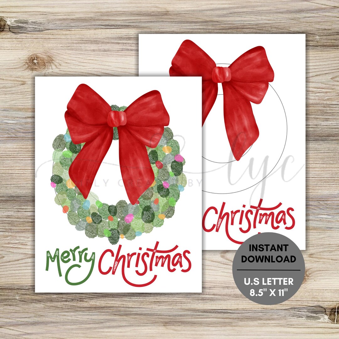 Christmas Wreath Finger Paint Craft for Kids, Finger Paint Craft ...