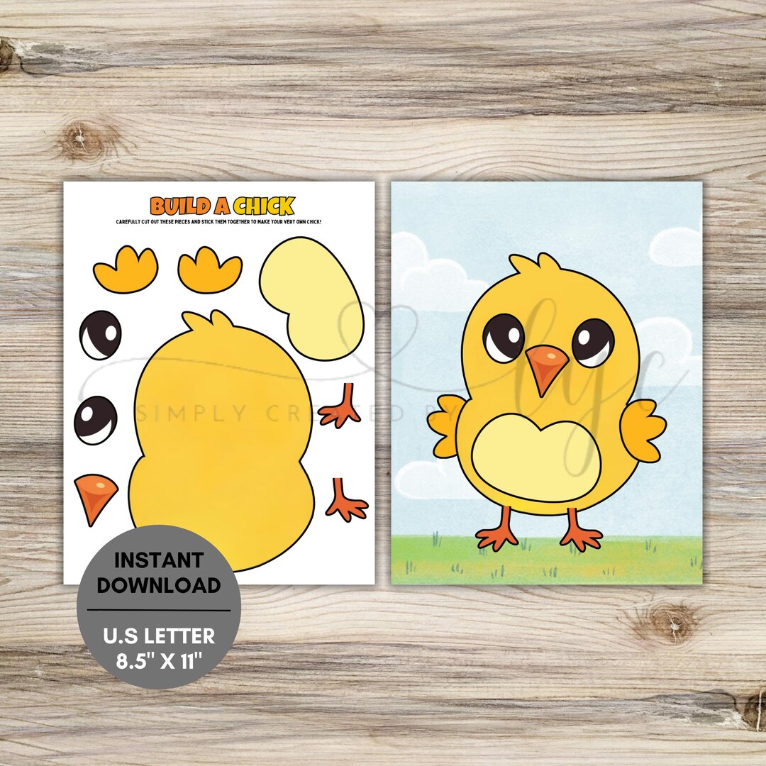 Build a Chick Craft, Spring Activity for Kids, Kids Crafts, Spring ...