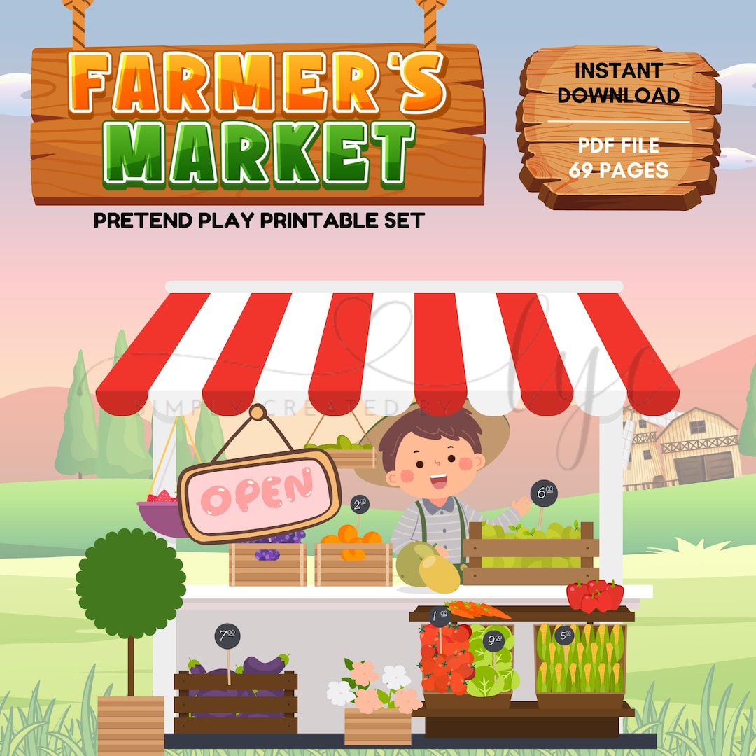 Farmer's Market Pretend Play, Pretend Play, Classroom Pretend Play ...