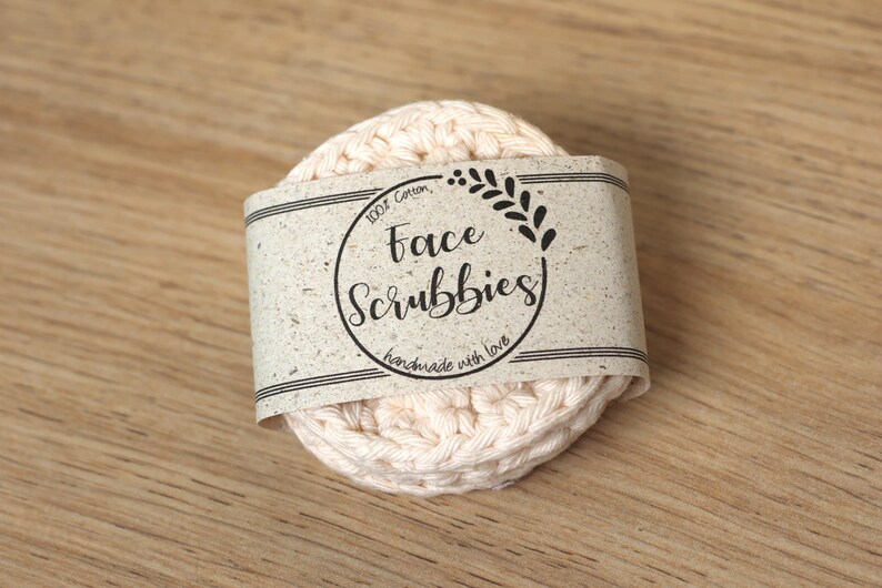 Printable Wrap Label for Handmade Face Scrubbies | Gift Packaging ...