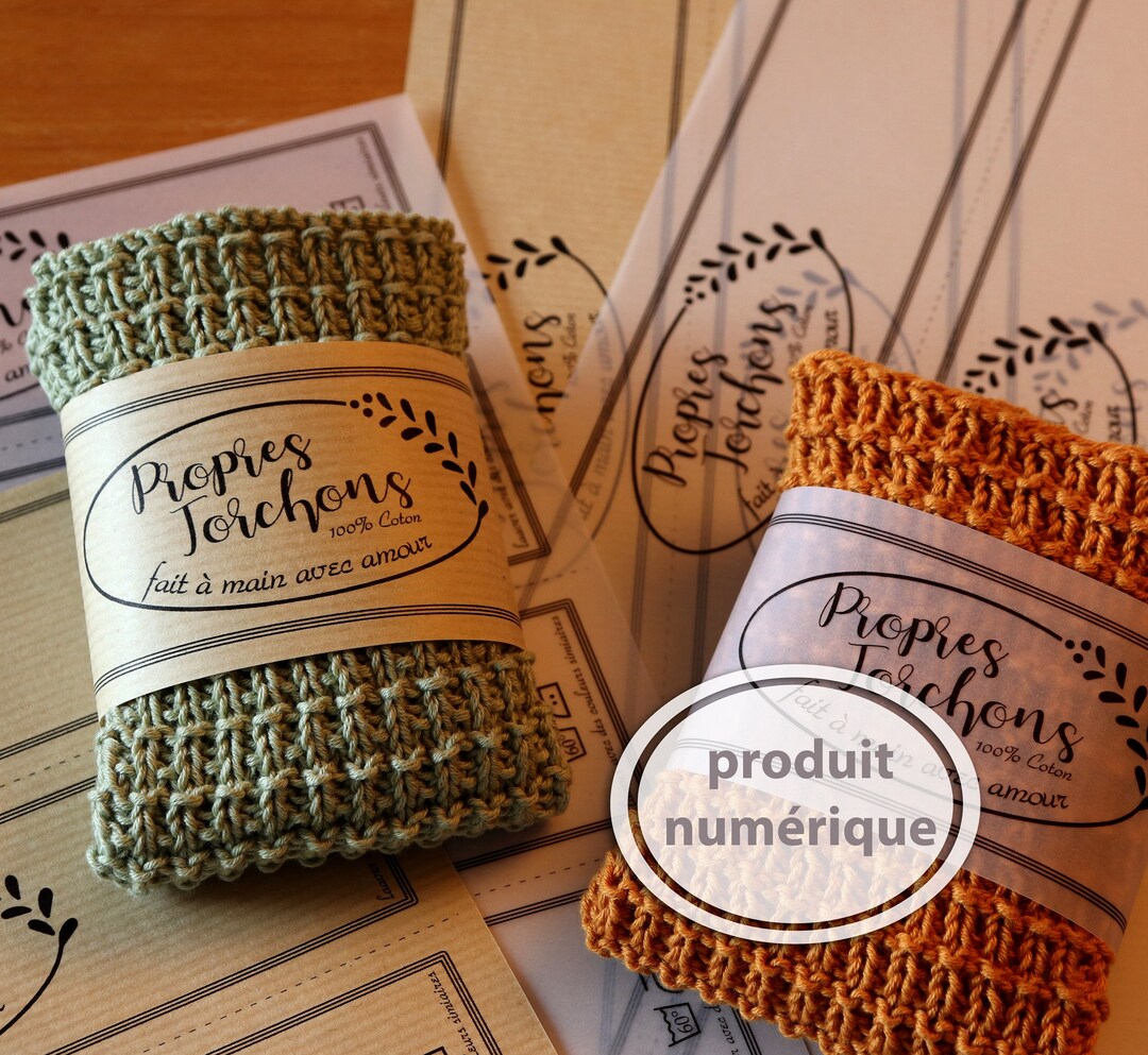 Banderole french for Torchons Tricotés or Crochetés in 2 Different ...