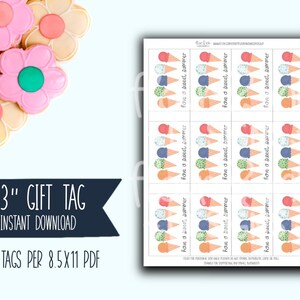 Have A Sweet Summer Ice Cream Gift Tag 2x3 - Etsy