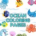 20 Fun Sea Animal Coloring Pages - Etsy