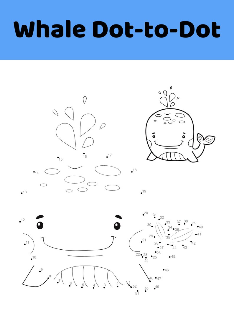 Cute Animals Dot to Dot Printables - Etsy