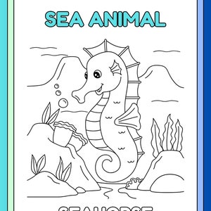 20 Fun Sea Animal Coloring Pages - Etsy