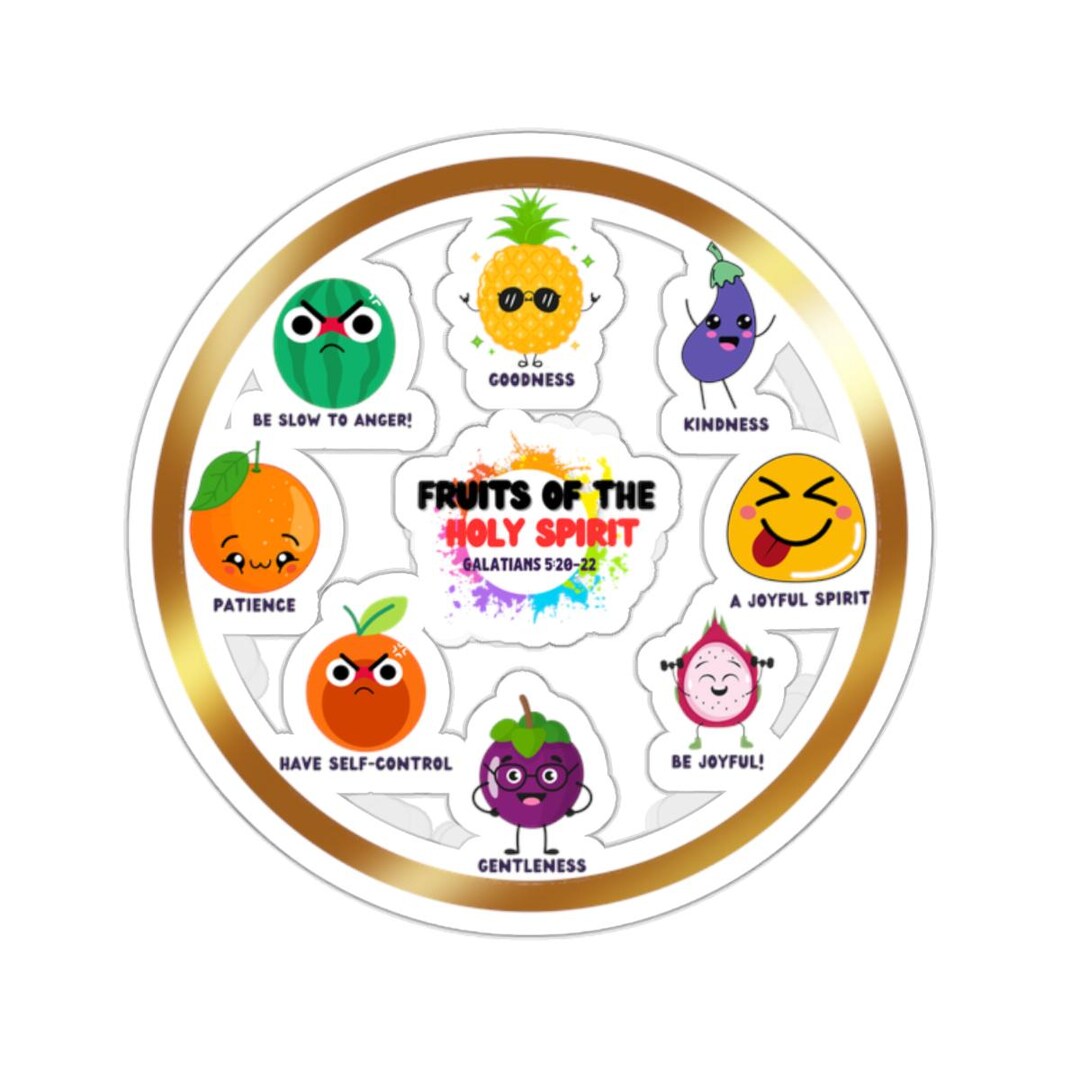 Fruits of the Holy Spirit Kiss-cut Stickers - Religious Inspirational ...