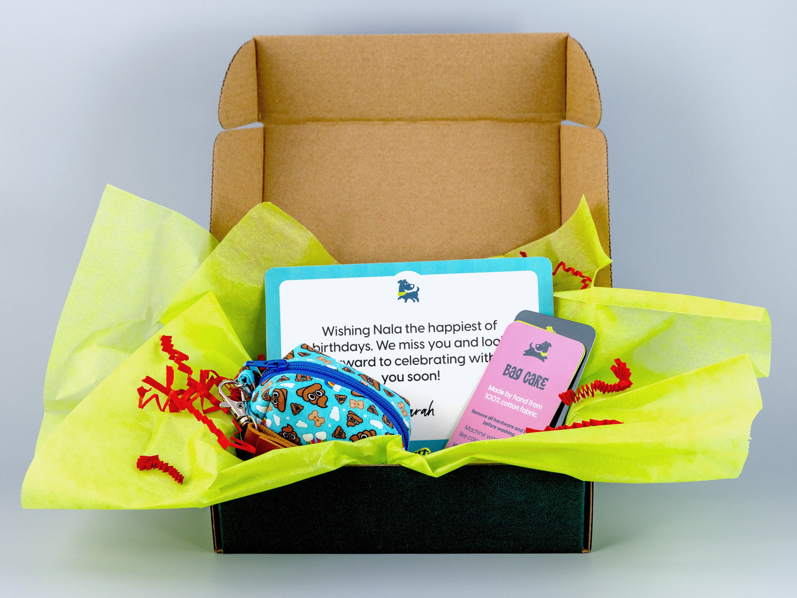 Rainbow Poos Dog Poop Bag Holder With Vegan Snap Strap for Waste Bag ...