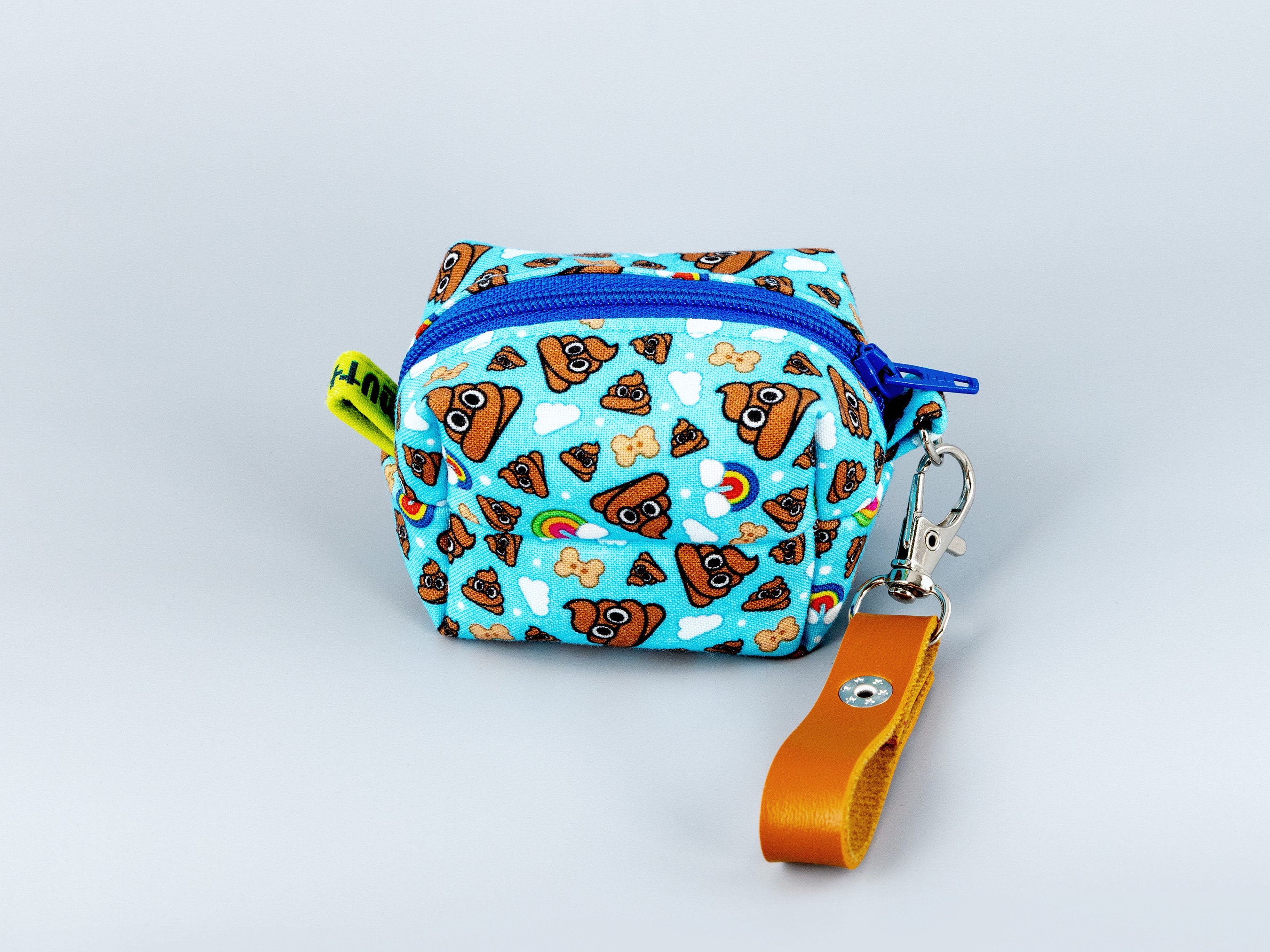 Rainbow Poos Dog Poop Bag Holder With Vegan Snap Strap for Waste Bag ...