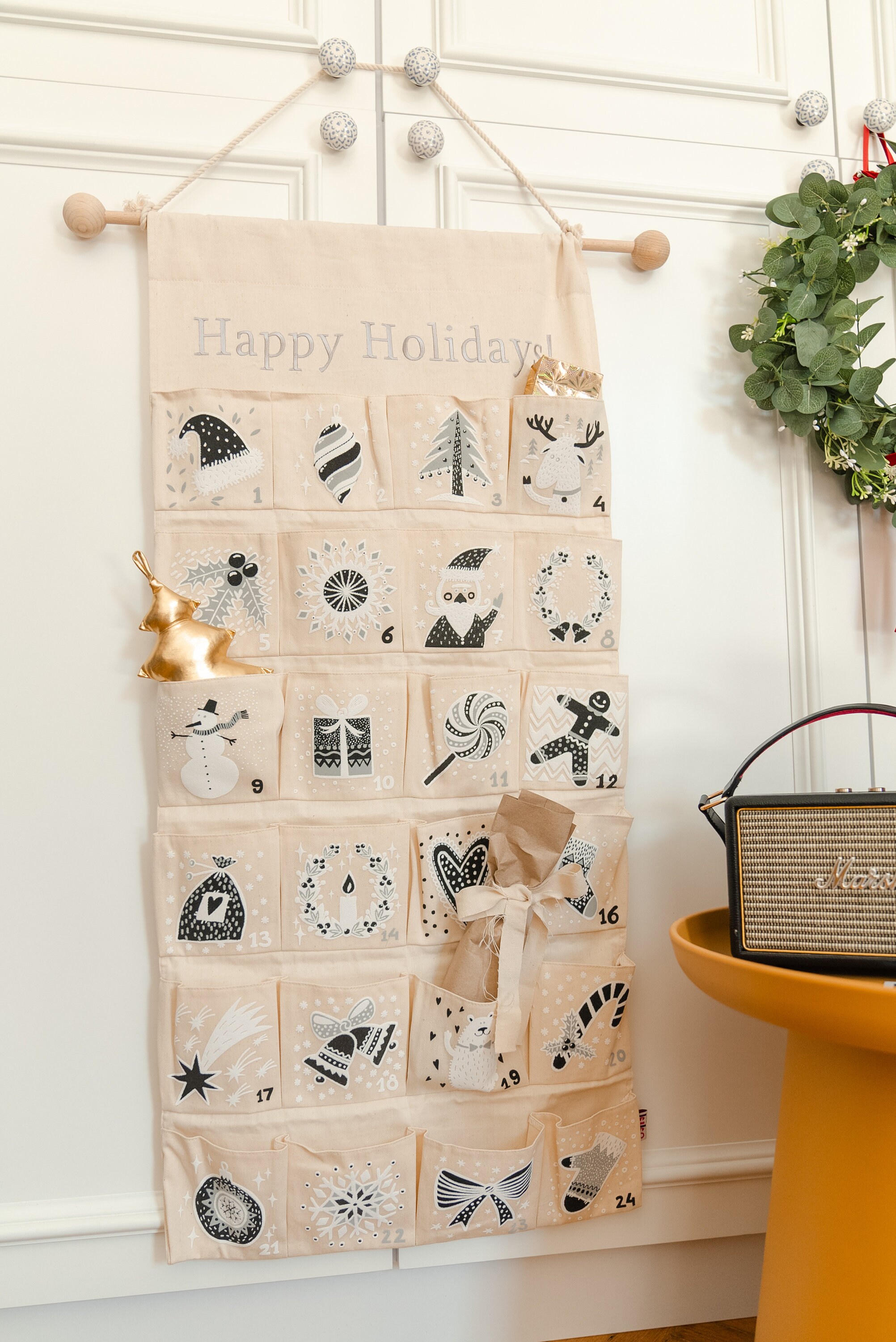 Large Wall Fabric Advent Calendar for Kids Canvas Advent Calendar 2023 ...
