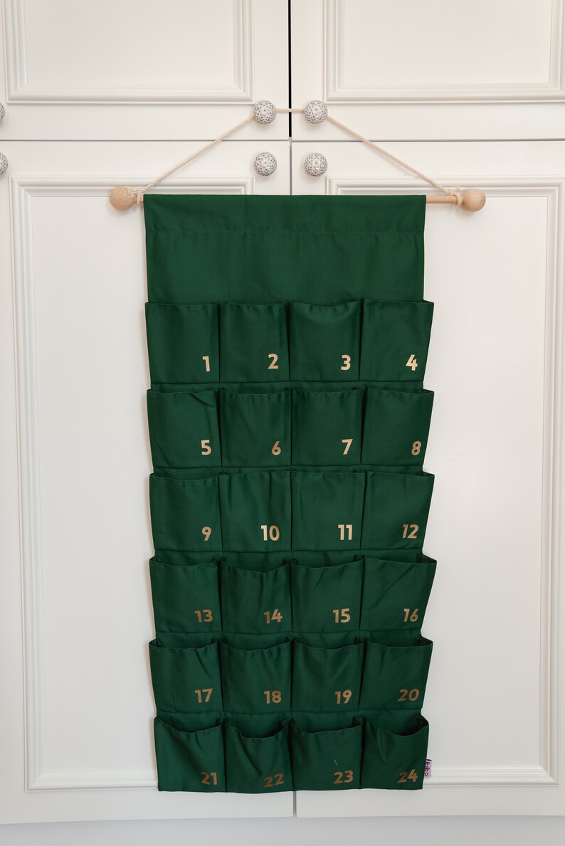 Modern Canvas Advent With 24 Pockets Countdown to Christams Advent ...