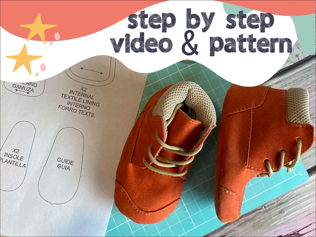 RAINBOW Baby Shoe- PDF Pattern - Sewing Instructions Video - Baby Shoe ...