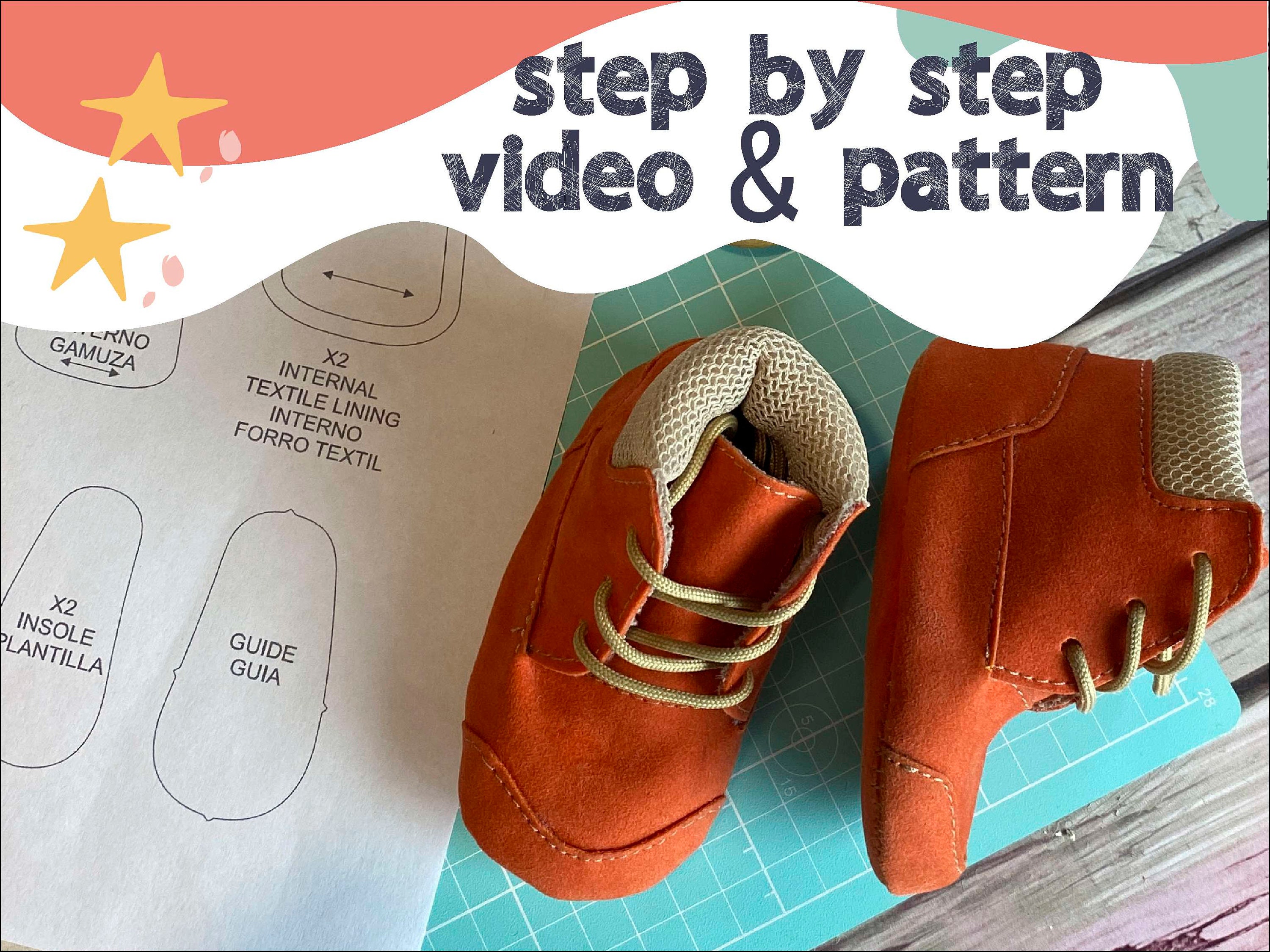 RAINBOW Baby Shoe- PDF Pattern - Sewing Instructions Video - Baby Shoe ...