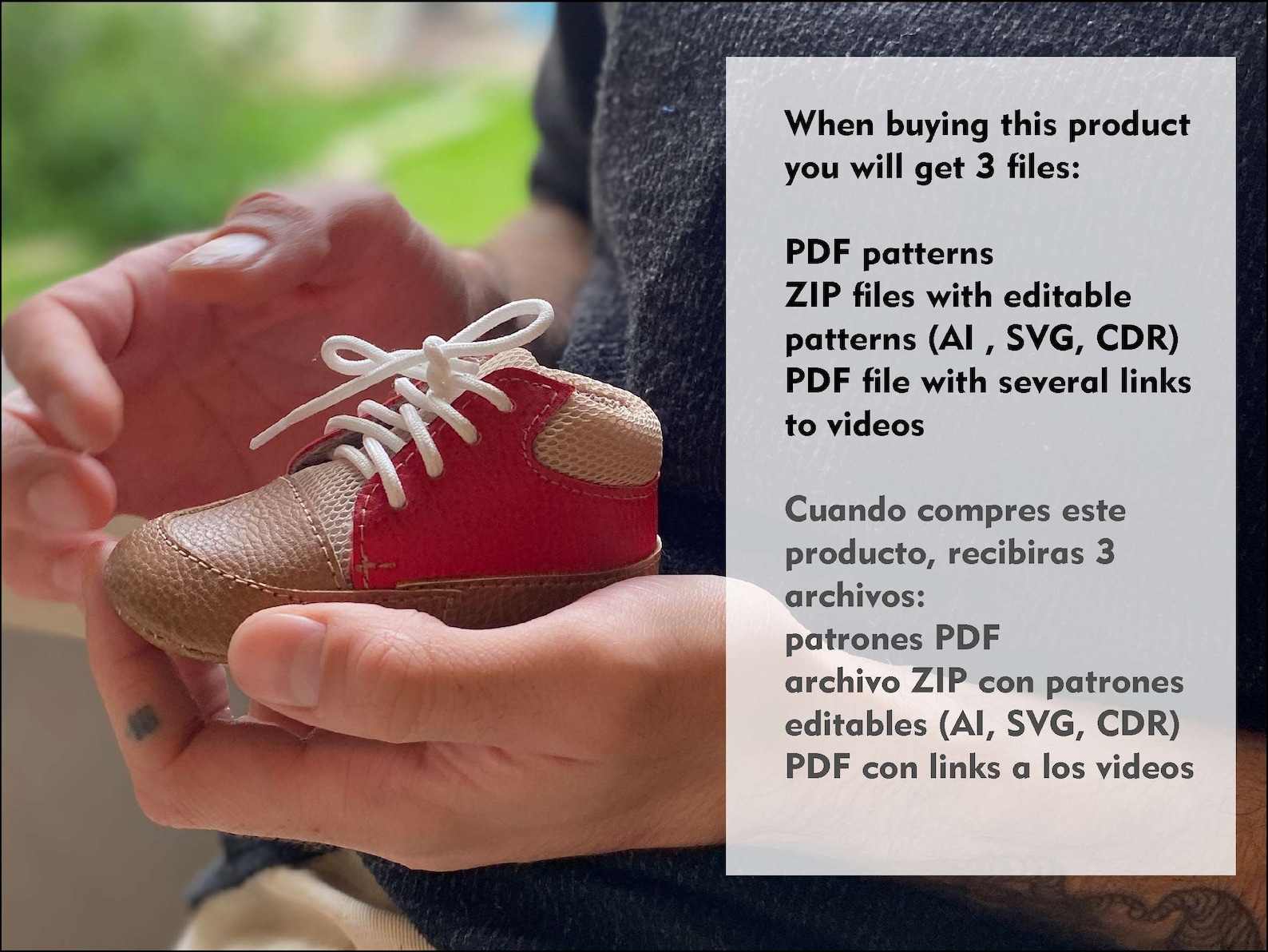 BAMBI Baby Shoe- PDF Pattern - Sewing Instructions Video - Baby Shoe ...