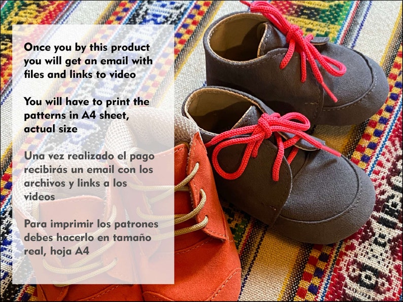 BAMBI Baby Shoe- PDF Pattern - Sewing Instructions Video - Baby Shoe ...