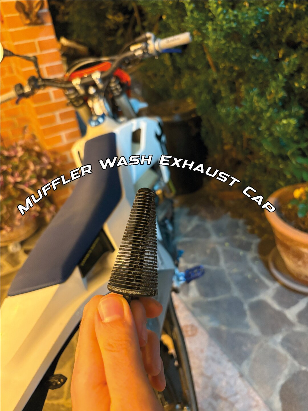 Muffler Exhaust Wash Plug STL File 3D Printing Commercial License Biker ...