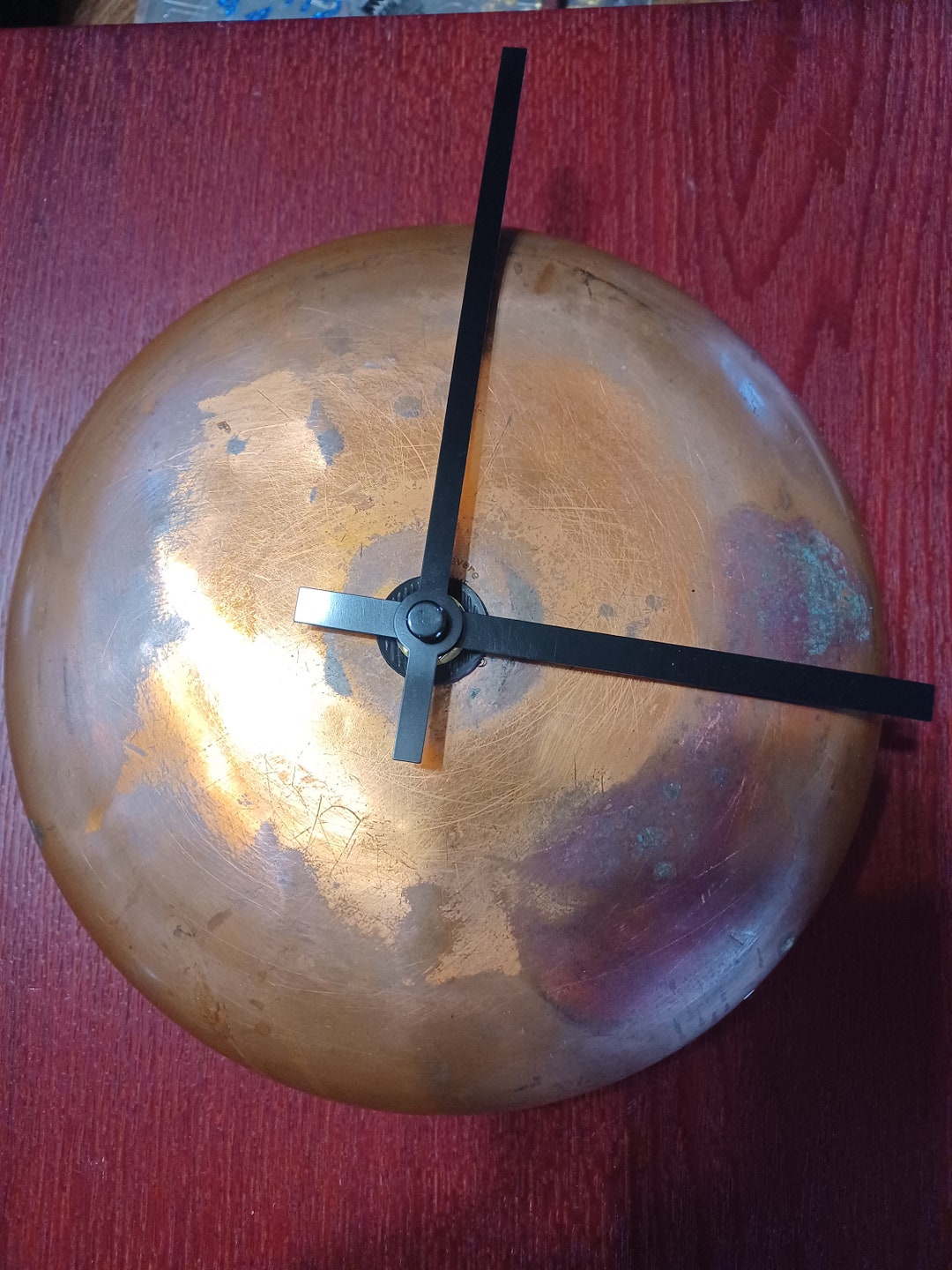 Vintage Brass School Bell Wall Clock - Etsy