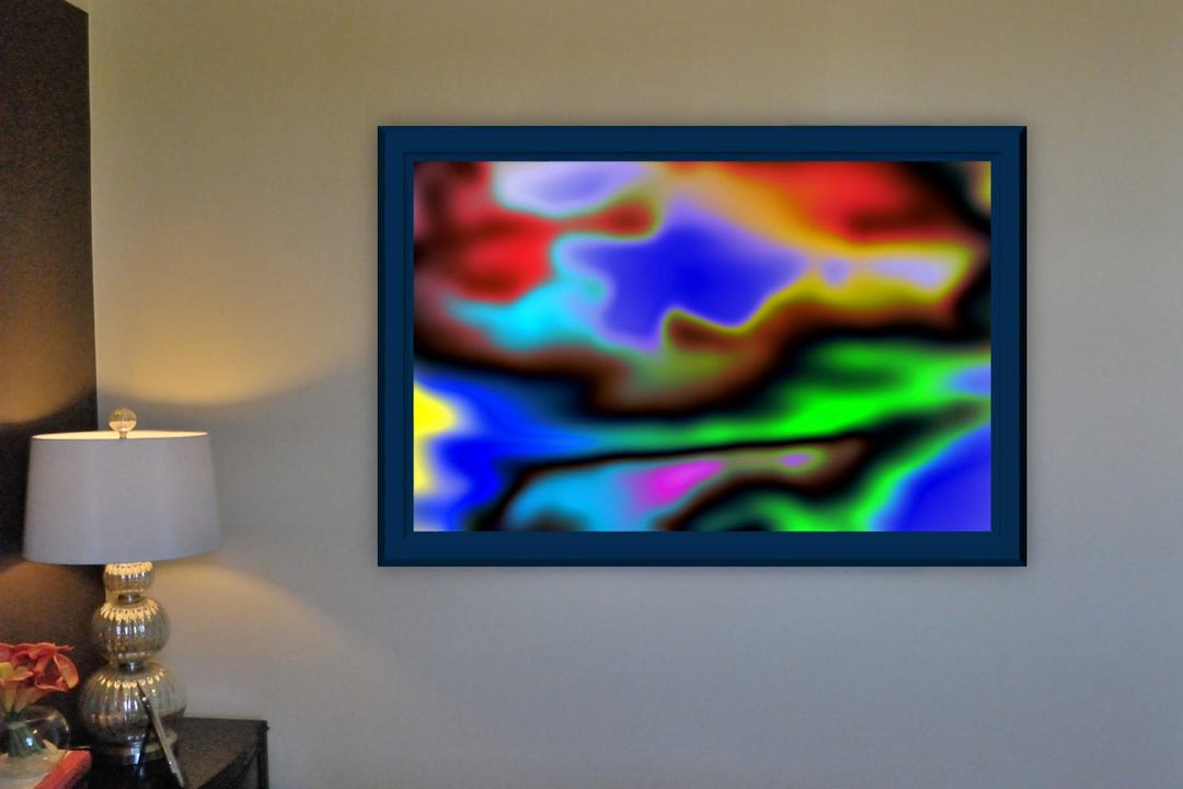 Digital Abstract Cloud Art, Colorful Household Décor, Transform Your ...
