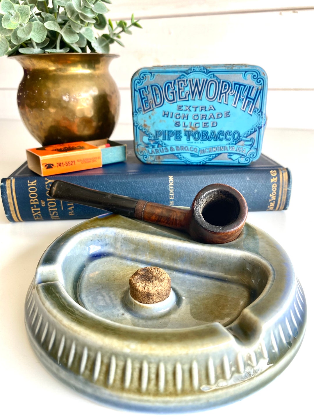 Vintage Irish Porcelain Pipe Rest & Ashtray Smoking Accessories Wade Co ...