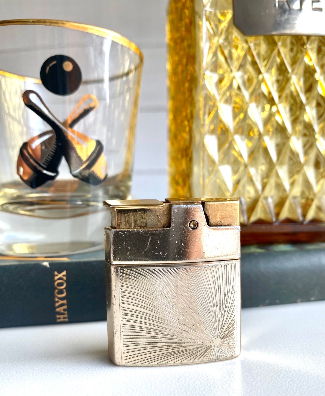 Vintage Gold Ronson Mini-rover Lighter Retro Smoking Accessories MCM ...
