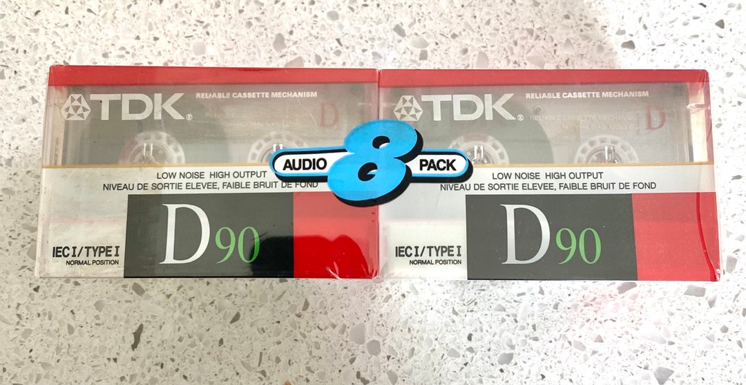 Vintage Set of 8 TDK Audio Cassette Tapes D 90 Type 1 New Sealed Made ...