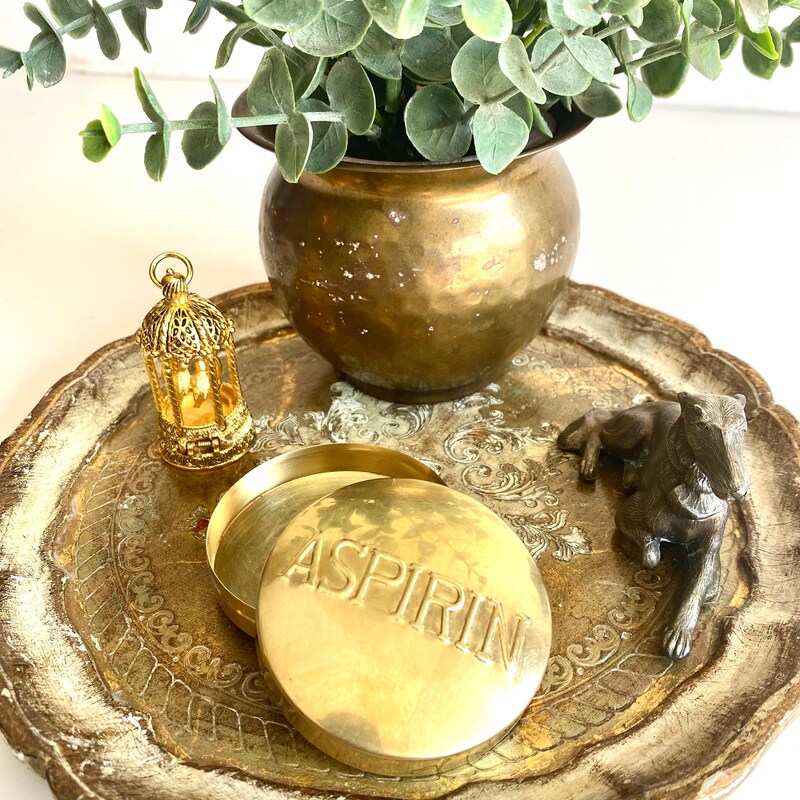 Brass Pill Box - Etsy