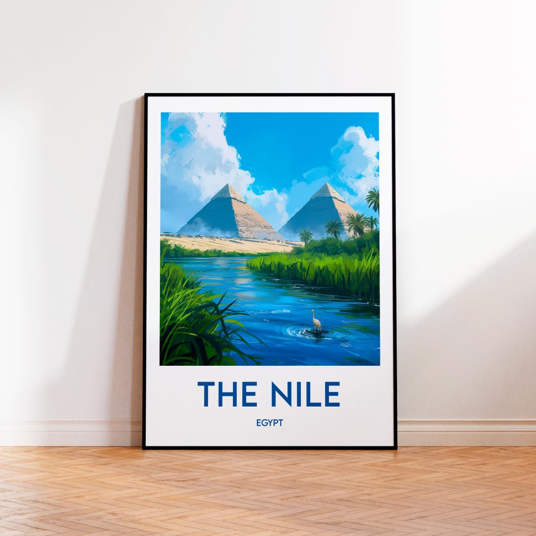 The Nile Poster, the Nile Art Print, the Nile Egypt River, Vintage ...