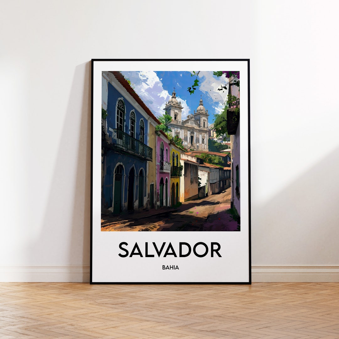 Salvador De Bahia Print, Salvador Poster, Salvador Brasil Wall Art ...