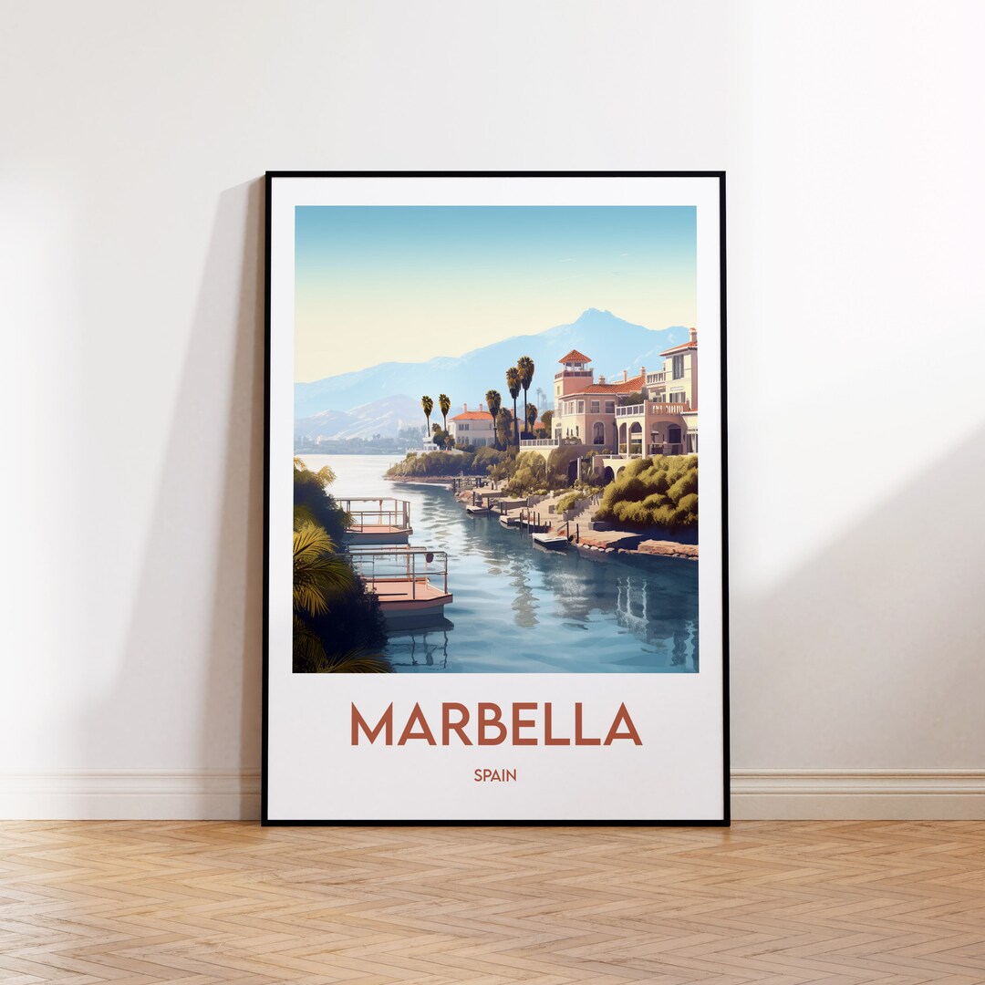 Marbella Poster, Marbella Print, Andalusia Gift, Marbella Wall Art ...